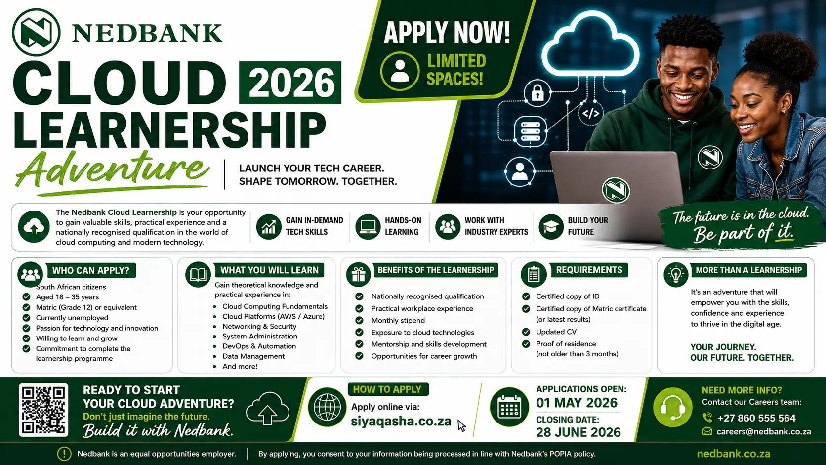Nedbank Cloud Learnership 2026: Application Guide & Benefits